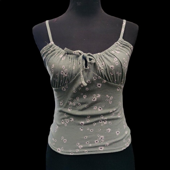 Olivia Rae | Tops | Lilu Olivia Rae Green Floral Tank Top | Poshmark
